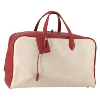 Herm&egrave;s unisex, Pre-owned, Multicolore, Taille: ONE Size Sac Week-end en Toile Pre-owned