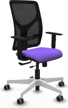 Piqueras y Crespo Moderner Drehstuhl mit 1D-Armlehnen, h&ouml;henverstellbare Lendenwirbelst&uuml;tze, ausgestattet mit Syncro/Traslack und Schneideschaum, mit Rollen von 65 mm, 