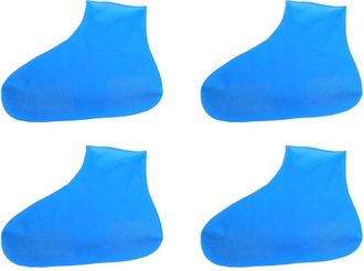 Soimiss Baluue 2 Paare 2 Paar Verschlei&szlig;feste Latexlatex &Uuml;berschuhe rutschfest Verschlei&szlig;fester Regenschuhschutz in Blau L (41-45) mit Robuster Sohle f&uuml;r Dame