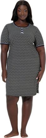 Ulla Popken Bigshirt Bigshirts 2er-Pack Muster/uni Rundhals Halbarm