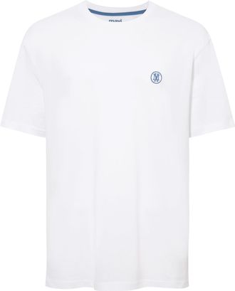 Mavi Herren Logo Embroidery Tee T-Shirt, White, XL