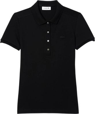Lacoste Femme, Tops, Noir, Taille: 42 FR Polo L.12.D Slim Fit Stretch en Petit Piqu&eacute;