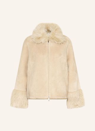 Mrs & Hugs Mrs & Hugs Kunstpelz-Jacke weiss