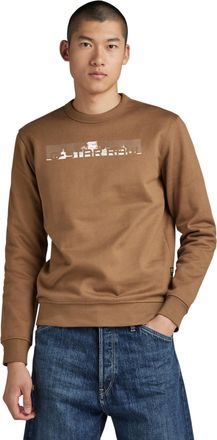 G-Star G-Star RAW Herren Flight Deck Back Graphic Sweatshirt, Braun (dk Fawn D24371-D557-7172), XXL