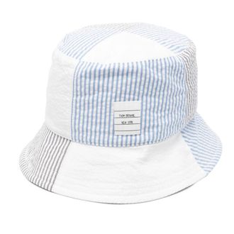 Thom Browne Stylischer Bucket Hat f&uuml;r Sommertage - - Accessories - Herren - Wei&szlig; - M