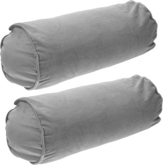 TOPBATHY 2 St&uuml;ck Flanell Nackenh&ouml;rnchen Waschbare Abdeckung Zylindrisches Nackenst&uuml;tzkissen f&uuml;r Sofa und Reisen Massagefunktion Vielseitig f&uuml;r Zuhause B&uuml;ro Sch