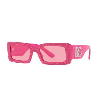 Dolce & Gabbana Gro&szlig;e Kristall Sonnenbrille - - Accessories - Damen - Rosa - 53 MM