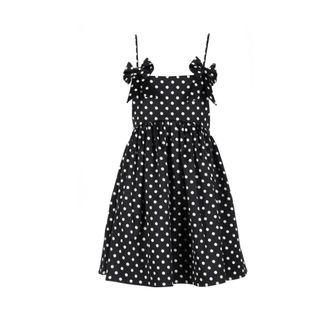 Ganni Femme, Robes, Noir, Taille: 42 FR Mini-robe en satin &agrave; pois