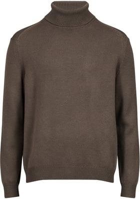 A|X Armani Exchange Pull droit &agrave; col roul&eacute; en coton et laine vierge m&eacute;lang&eacute;
