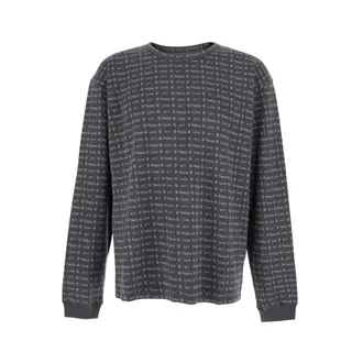 ERL Logo Pattern Rundhals-Pullover - - Sweatshirts & Hoodies - Herren - Grau - XL