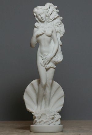 Generic Alabaster-Statue, Geburt der Göttin, Aphrodite, Venus, nackt, weiblich, 20,3 cm