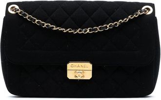 Chanel Hobo Bags - Large Jersey Chic With Me Flap - Gr. unisize - in Schwarz - f&uuml;r Damen