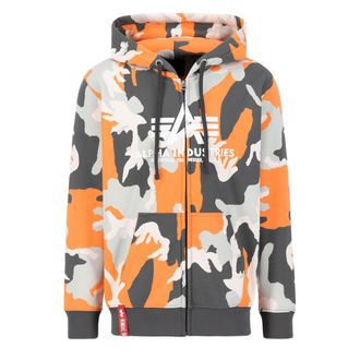 Alpha Industries Alpha Industries Basic ZH Camo PP Hoodie f&uuml;r Herren Orange Grey Camo
