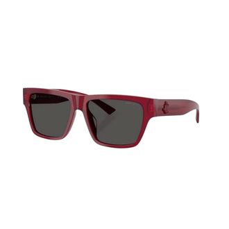 Jimmy Choo London Femme, Accessoires, Rouge, Taille: 54 MM Rectangle Lunettes de soleil