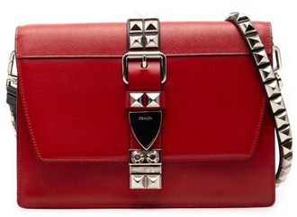 Prada Hobo Bags - City Calf and Saffiano Elektra Crossbody - Gr. unisize - in Rot - f&uuml;r Damen