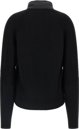 Moncler Quilted Wool-Blend Down Jacket - Black