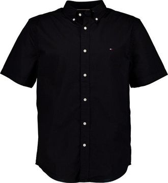 Tommy Hilfiger Herren Kurzarmhemd schwarz Baumwolle
