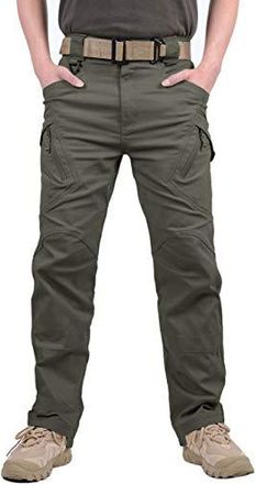 Magcomsen Homme Pantalon Cargo Pantalon Camouflage de Coupe ajustée Respirant Léger Pantalon Cargo Pantalon avec Poche à Fermeture éclair pour Loisir