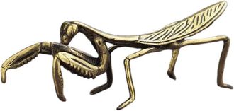 Pretyzoom Messing Mantis-Figur Deko Wohnzimmer Tischdeko Realistische Gottesanbeterin Handwerksdekoration Desktop-Ornament F&uuml;R Zuhause B&uuml;Ro