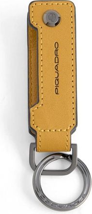 Piquadro Leder-Schl&uuml;sselanh&auml;nger mit Geldscheinklammer - - Accessories - Herren - Gelb - ONE SIZE