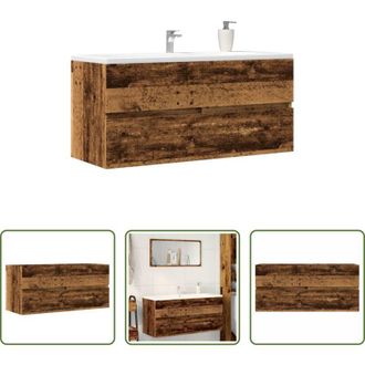 vidaXL vidaXL Holzwerkstoff Schrank - Waschbeckenschrank Altholz-Optik 100x38,5x45 cm Holzwerkstoff