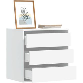 vidaXL Commode dangle blanc 60x41x58 cm bois ding&eacute;nierie Vidaxl