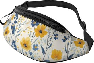 Generic Atmungsaktiv Waist Fanny Pack Blumenmuster G&uuml;rteltasche Waist Fanny Pack Brustbeutel F&uuml;r Joggen Herren Hundetraining 14X35Cm