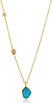Ania Haie Damen-Kette Turquoise Pendant