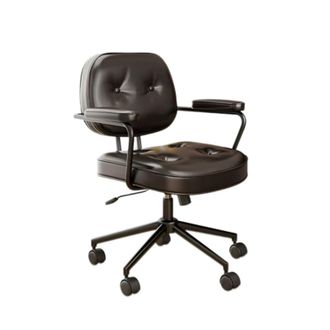 Generic Ergonomischer B&uuml;rostuhl, Heimcomputerstuhl Mit Armlehnen, Kann 250 Kg Tragen, for Das Heimb&uuml;ro-Schlafzimmer(Black)