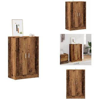 vidaXL Schuhschrank Altholz-Optik 60x35x92 cm Holzwerkstoff - Schuhregal - Schuhregale - Schuhaufbewahrung - Schuhschrank
