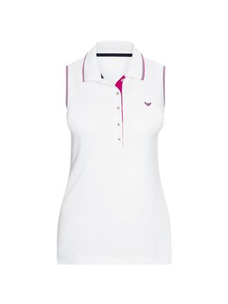 Trigema Ärmelloses Poloshirt mit kontrastfarbigen Akzenten