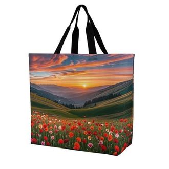Generic Jardin De Nuages Au Coucher Du Soleil Sac Courses D&eacute;contract&eacute; Sacs De Courses R&eacute;utilisable Sac A Main Femmes Pour Travail Shopping Universit&eacute;