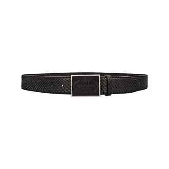 Carlo Colucci Exotischer Schlangenleder G&uuml;rtel - - Accessories - Herren - Schwarzk - 90 CM