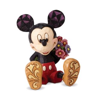 Enesco Disney Traditions Mickey With Flowers Mini Figurine