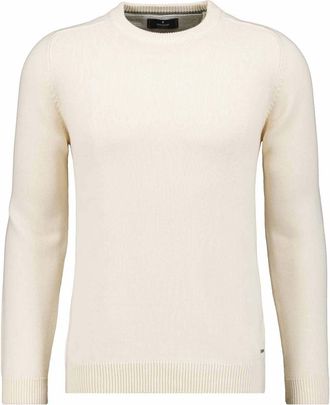 Ragman Herren Strickpullover Rundhals Ecru-008, L