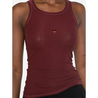 BASERANGE Heart Ribbed-knit Tank Top