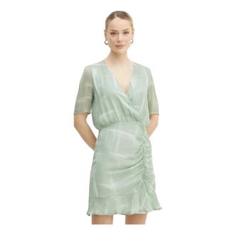 A|X Armani Exchange Robe Courte Col V - Femme - Robes - Vert - Taille: 40 FR