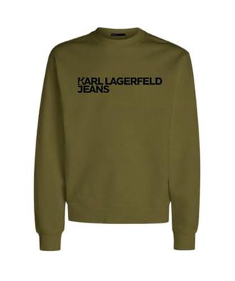 Karl Lagerfeld Karl Lagerfeld Jeans, Homme, Sweat &Agrave; Logo Essential, Coupe R&eacute;guli&egrave;re, Vert, XXL