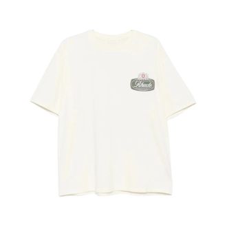 Rhude Logo Print Rundhals-T-Shirt - - Tops - Herren - Wei&szlig; - M