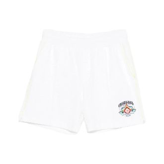Casablanca Towelling Monogram Shorts - - Shorts - Herren - Wei&szlig; - XL