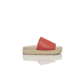 Cerruti Femme, Chaussures, Rouge, Taille: 38 EU Sandales Plateformes en Cuir Véritable