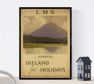 Nacnic Vintage Poster Vintage Poster Europa. Urlaub in Irland. A4-Format