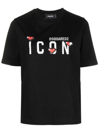 Dsquared2 t-shirt en coton à logo imprimé - Noir