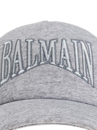 Balmain GH1XA561JI909UB Embroidered Logo Baseball Cap - Gray
