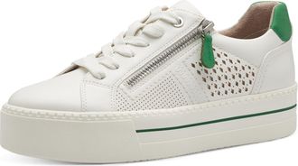 Jana Damen Plateau Sneaker mit Reißverschluss Vegan, Weiß (White), 41 EU