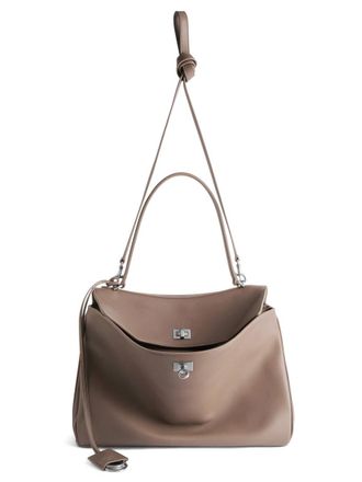 Balenciaga Womens Shoulder Bag Rodeo Beige Leather