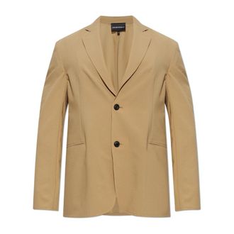 Emporio Armani Seersucker-Sakko mit Daunenf&uuml;llung - - Jackets - Herren - Beige - M