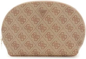Guess Femme, Sacs, Beige, Taille: ONE Size Trousse de toilette Zamira avec logo 4G