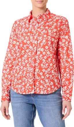 GANT Damen REG FLORAL Print COT Voile Shirt Bluse, Marled RED, 38