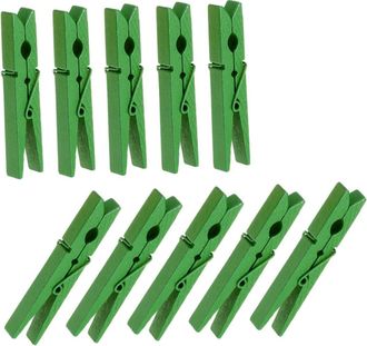 Pretyzoom 40 St&uuml;ck Gr&uuml;ne W&auml;scheklammern aus Holz Robuste Holzw&auml;scheklammern mit Metallfeder Leichte Klemmklammern f&uuml;r Kleidung Bettw&auml;sche und Outdoor w&auml;schelein